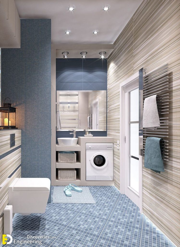 Small Bathrooms With Washing Machines (Tips And Advice) | Engineering ...