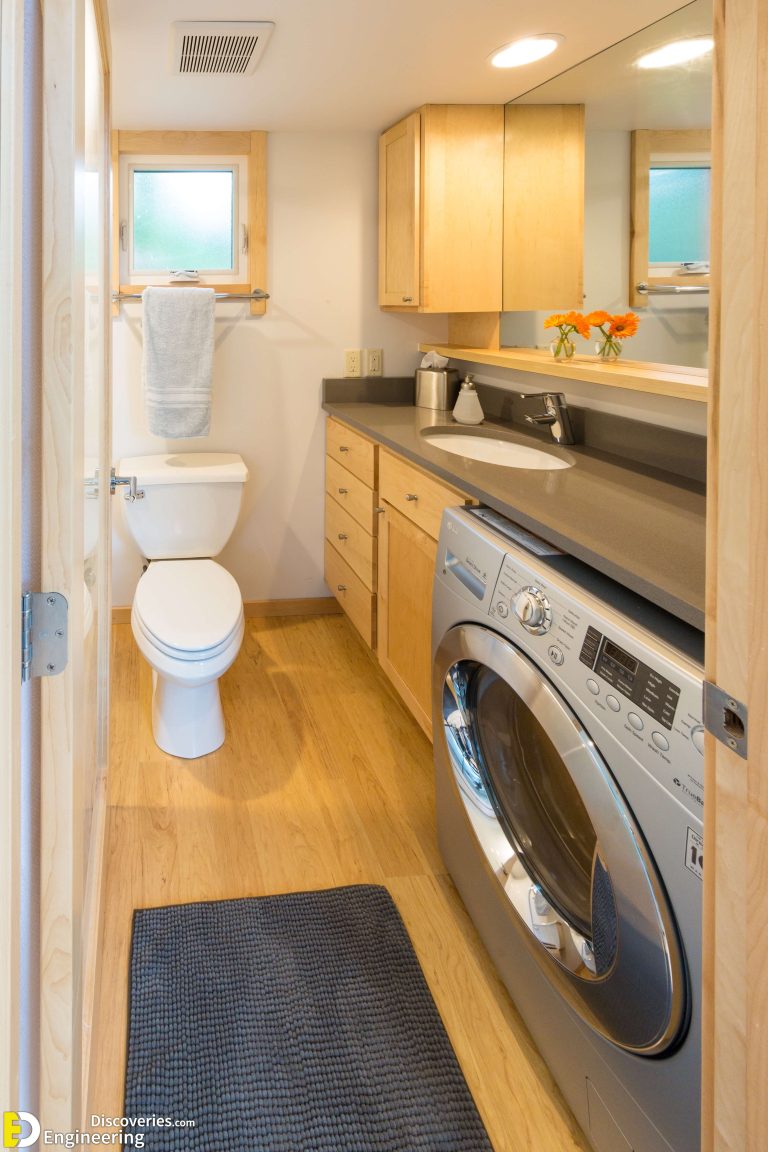 Small Bathrooms With Washing Machines (Tips And Advice) | Engineering ...