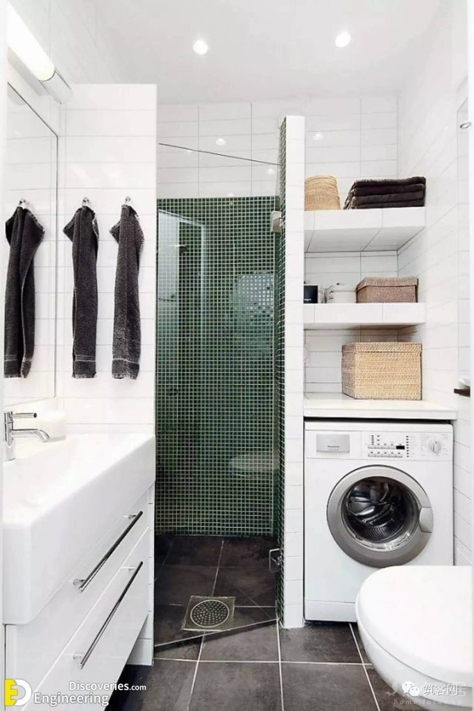 Small Bathrooms With Washing Machines (Tips And Advice) | Engineering ...