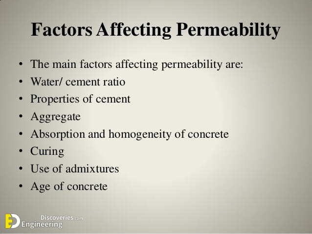 What Is Permeability Of Concrete With PDF File | Engineering Discoveries