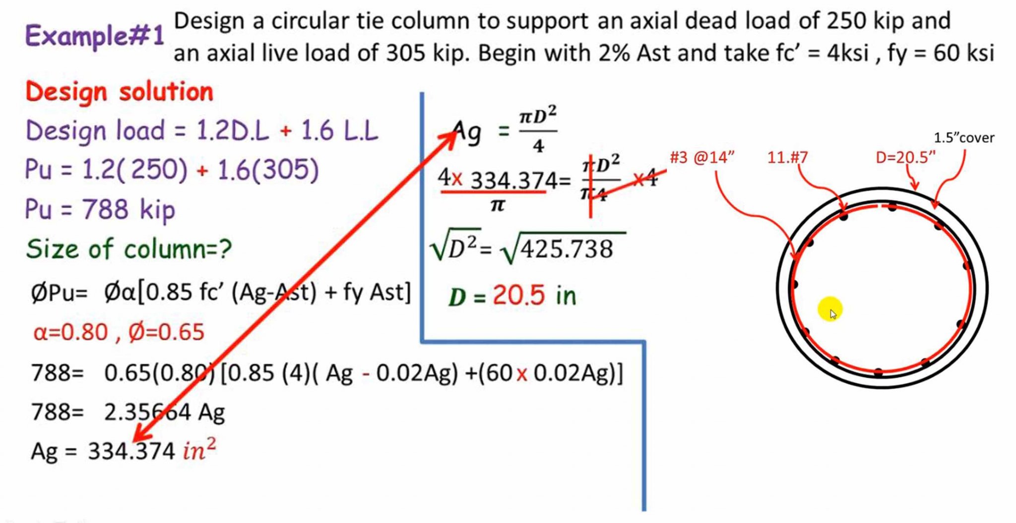 How To Design Circular Reinforced Concrete Column Engineering Discoveries