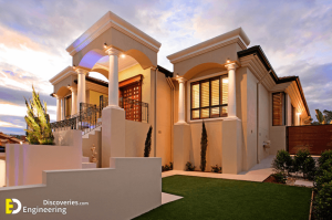 Mediterranean Style House Build With James Hardi Columns | Engineering ...