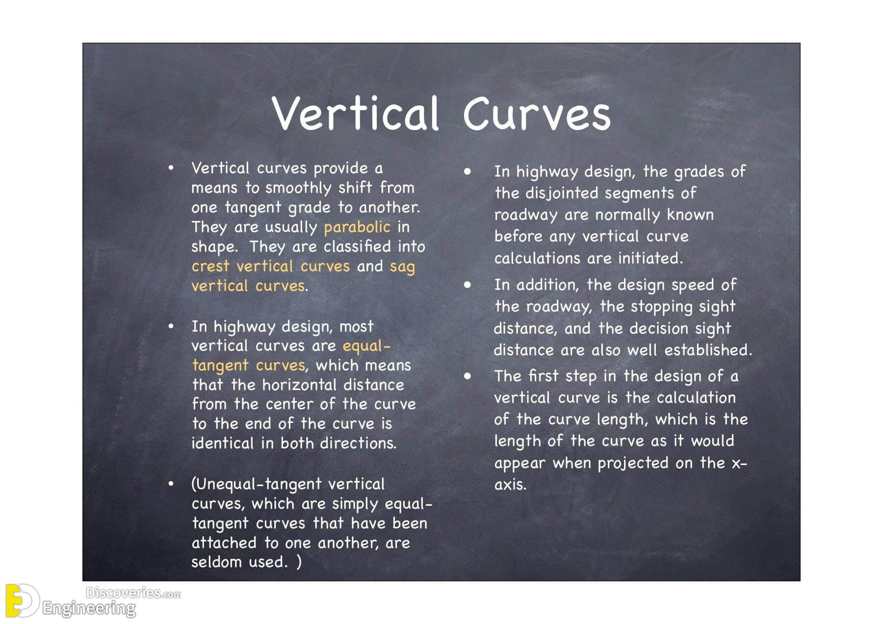 What Is A Vertical curve? Types And Formulas | Engineering Discoveries