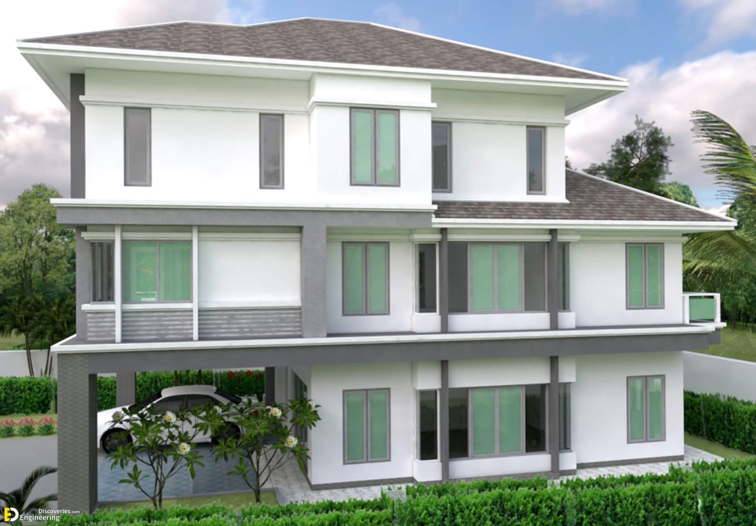 House Plan 8x15m With 5 Bedrooms | Engineering Discoveries