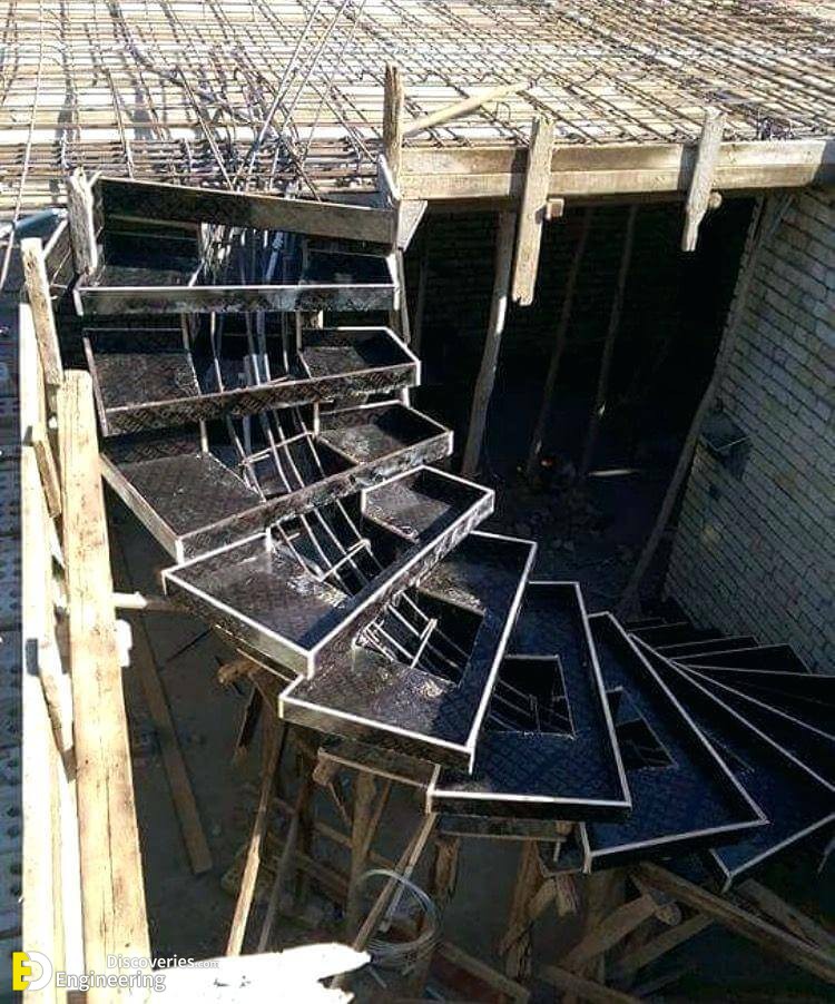 Various Type Of Formwork For Curved Concrete Stairs