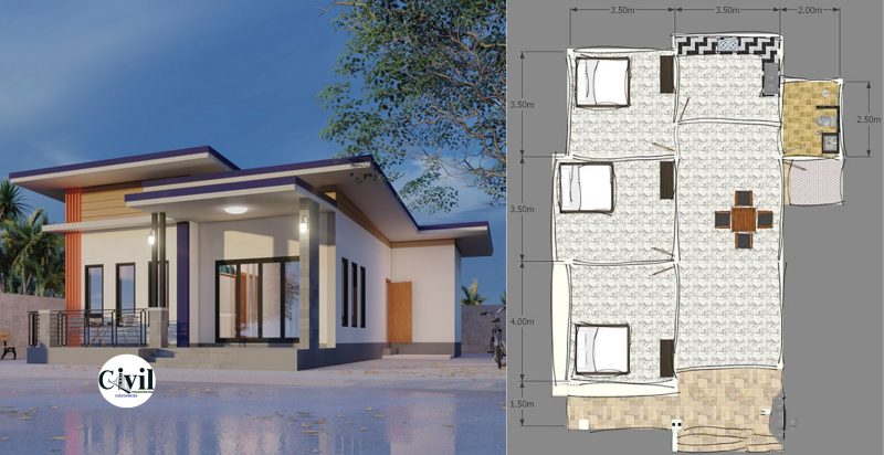 Sleek Design For A Modern House In An Elongated Lot | Engineering ...