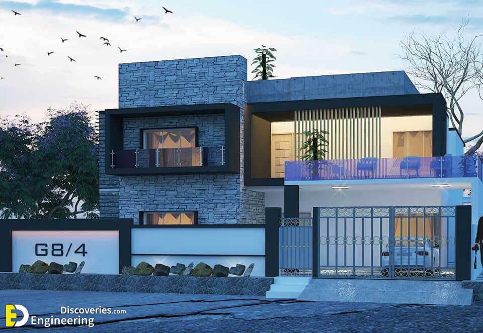 Modern House Design With Plan Details | Engineering Discoveries