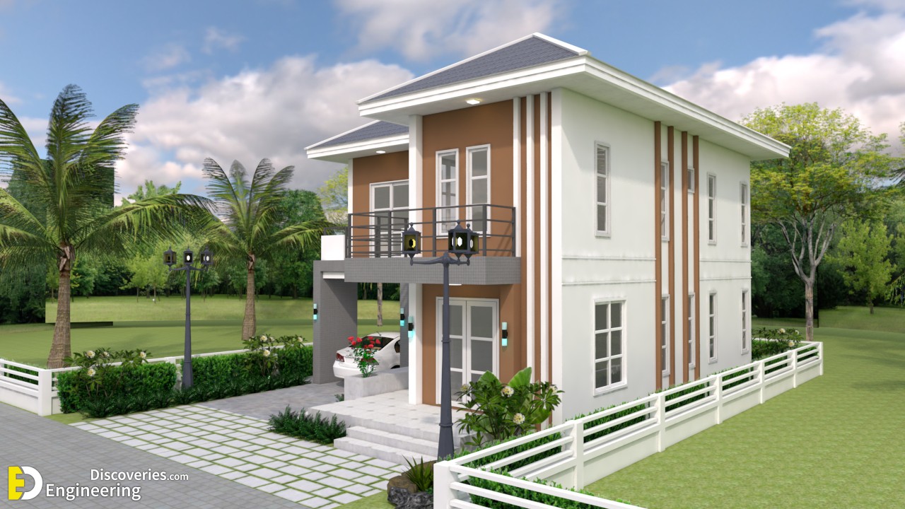 Simple Awesome Two-Storey House Design With Free Plan | Engineering ...