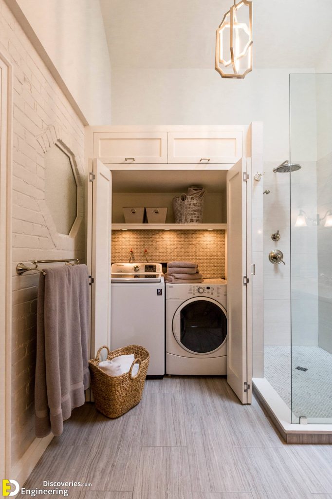 30 Smart Bathroom Design Ideas With Washing Machine | Engineering ...