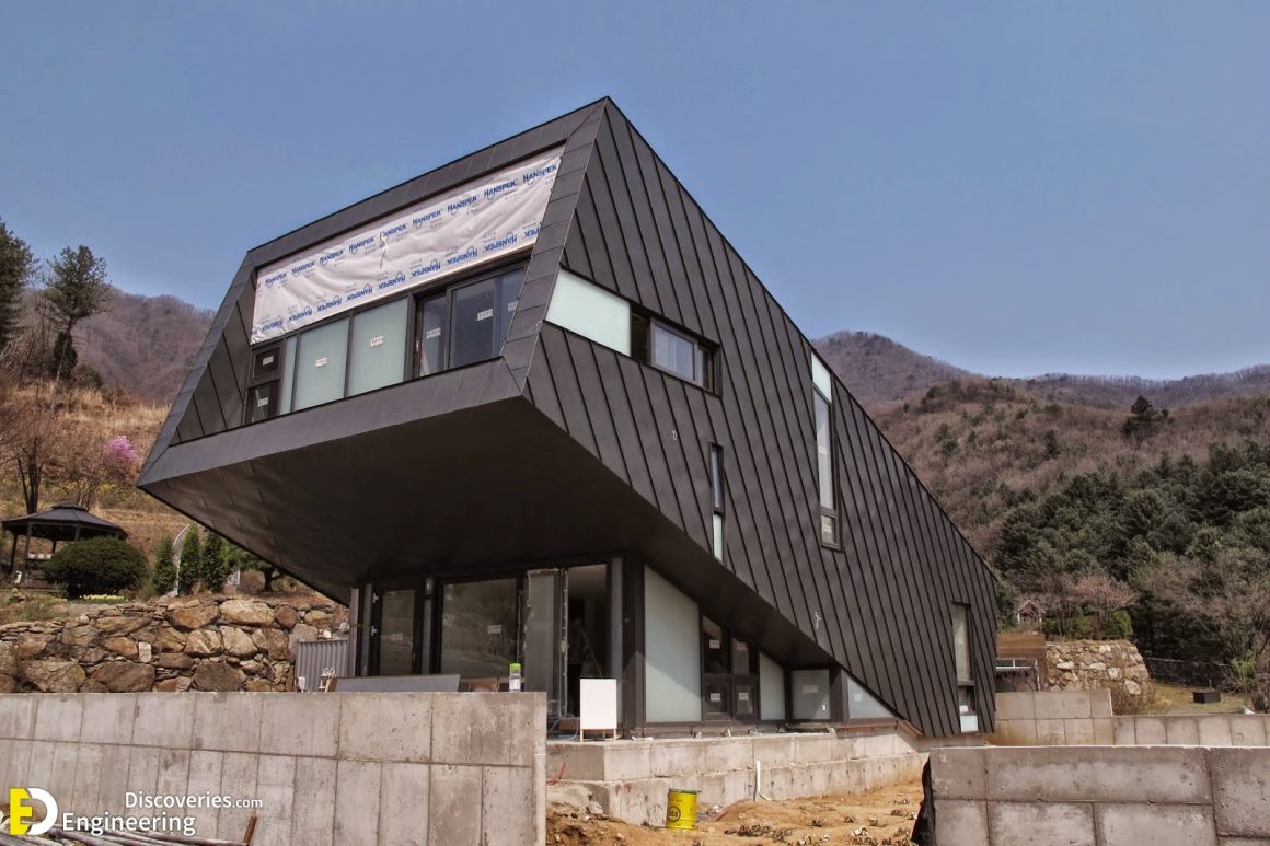 Modern Leaning House In South Korea By Praud | Engineering Discoveries
