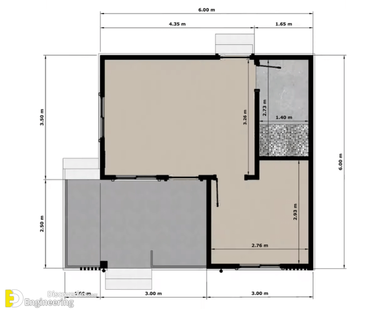 36 Sqm Small House Design 6m x 6.m | Engineering Discoveries