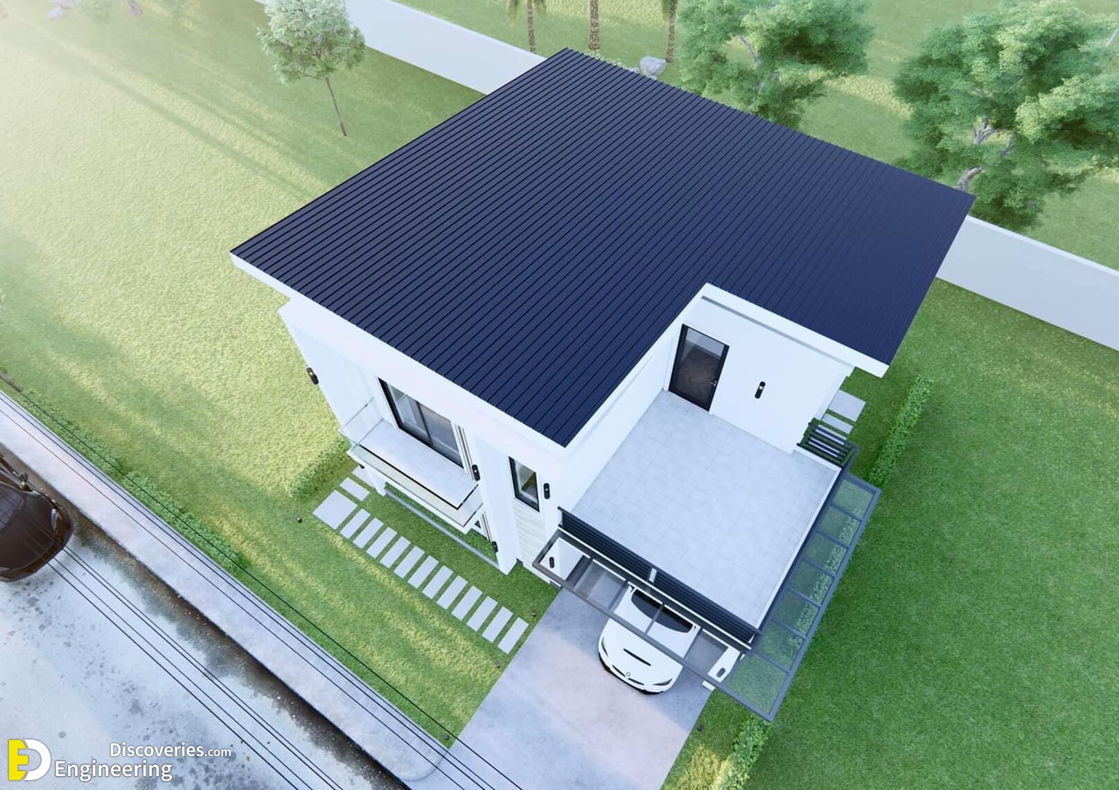 128 Sq.M. 2 Storey House Design 8m x 8m With 3 Bedroom | Engineering ...