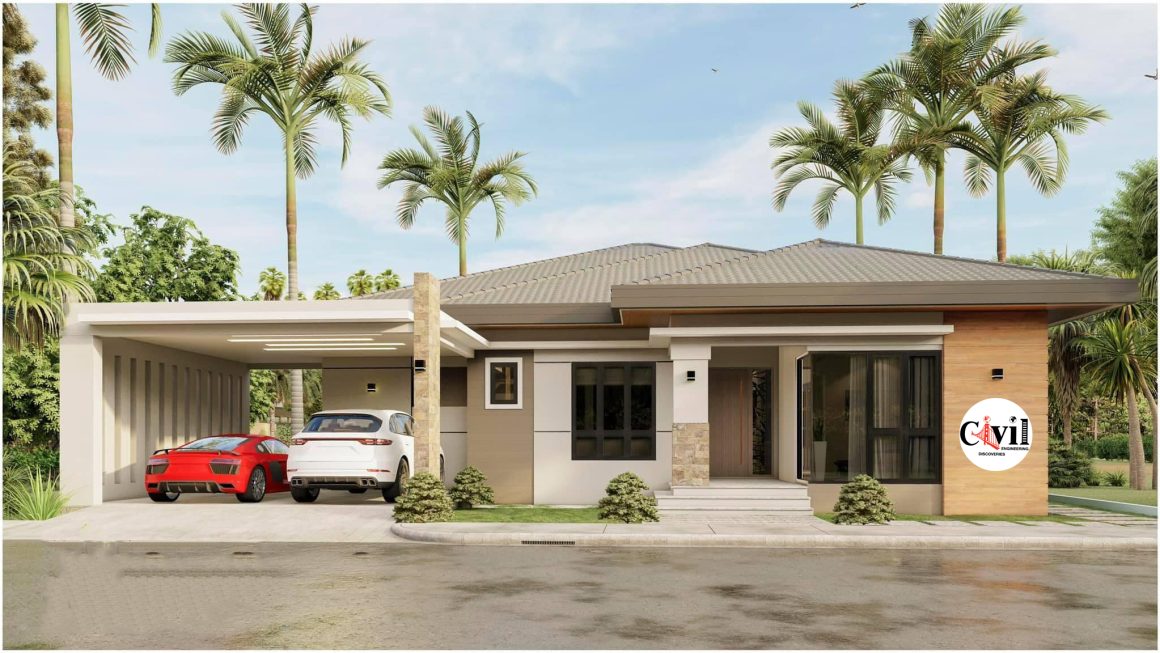 494 SQ.M. Bungalow House Design Plans 19.0m x26.0m With Swimming Pool ...