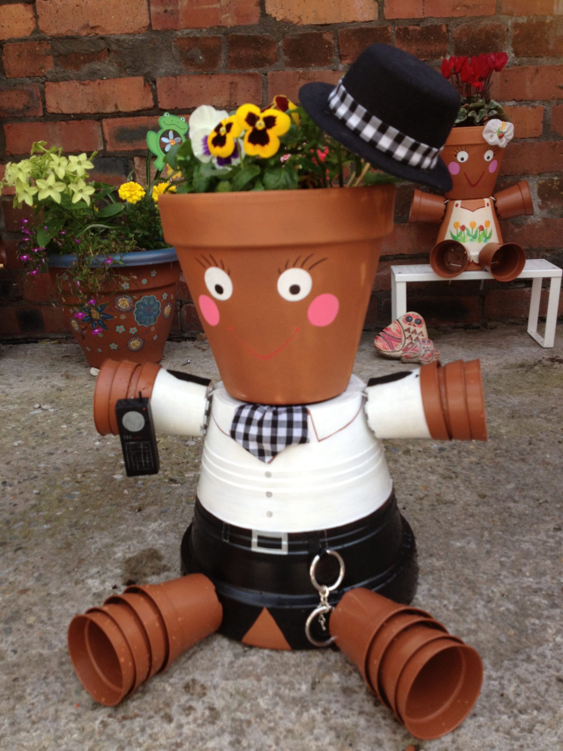 How To Make A Clay Flower Pot Man | Best Flower Site