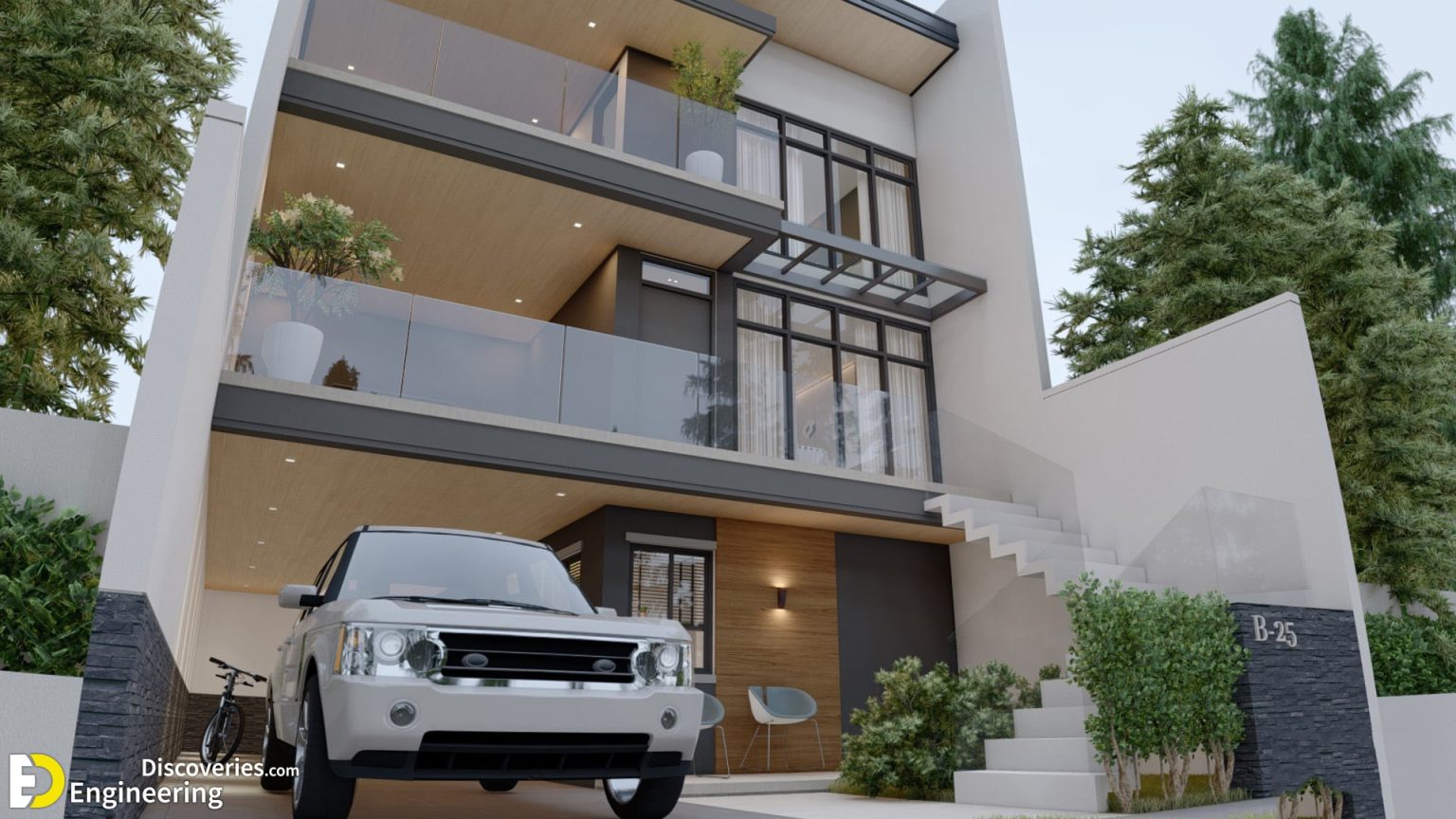 172 SQ.M. 3- Storey House Design 8.00m x 13.00m With 4 Bedroom ...