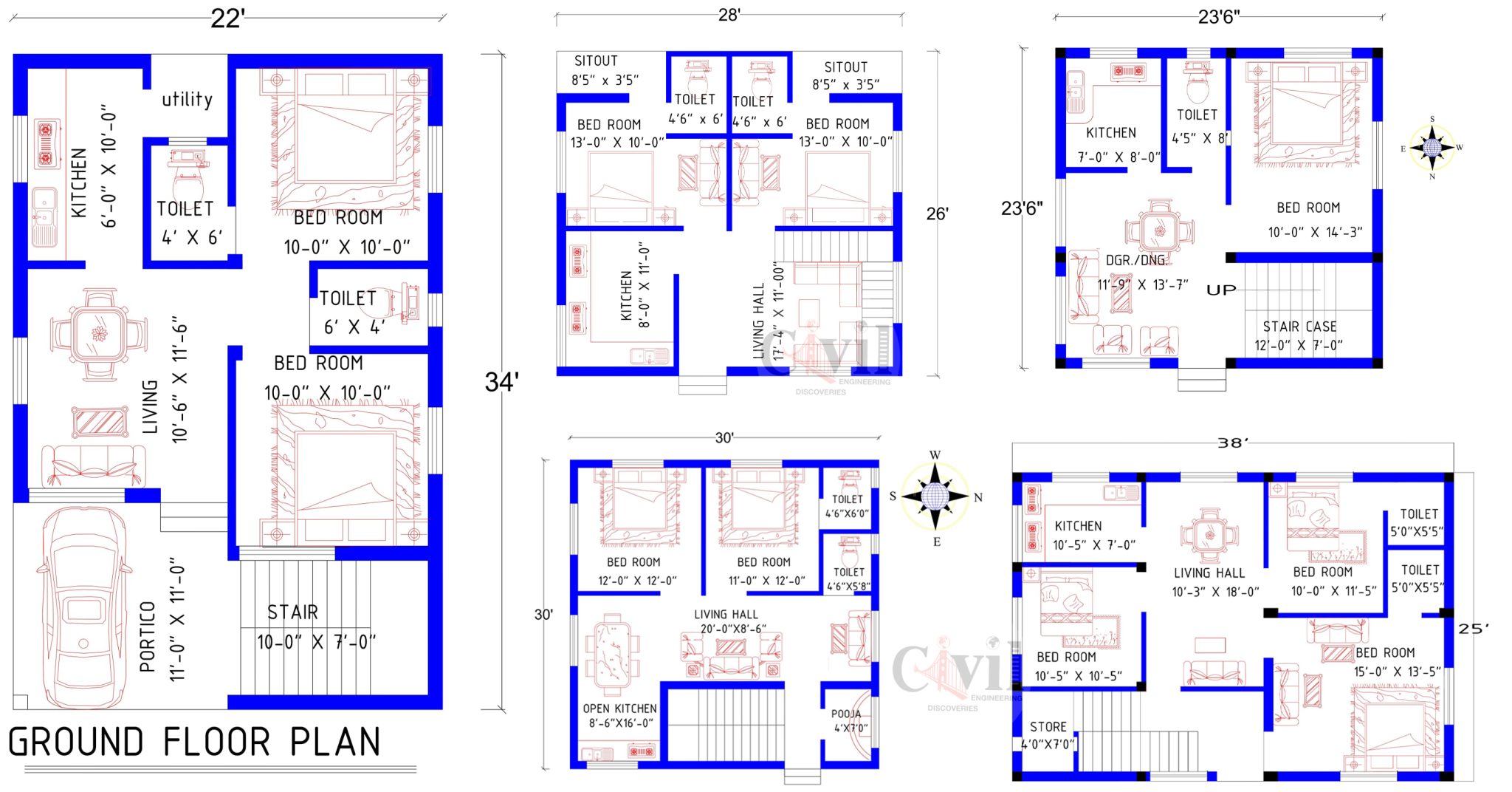 More Than 40 Hot House Plan Ideas For Different Areas | Engineering ...