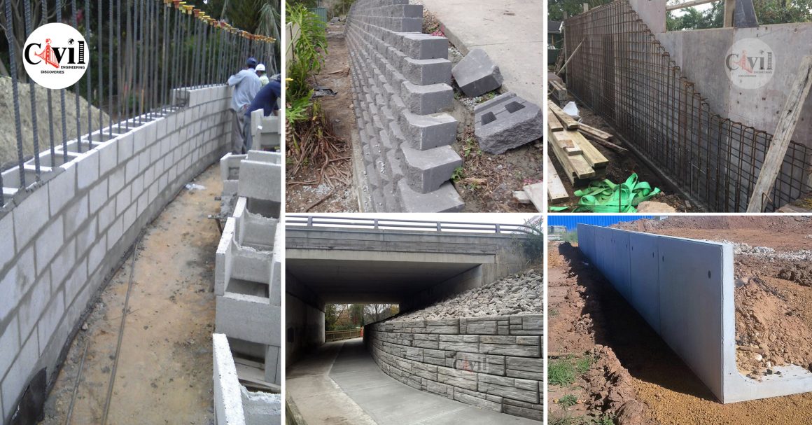 Different Types of Retaining Wall Material Ideas | Engineering Discoveries