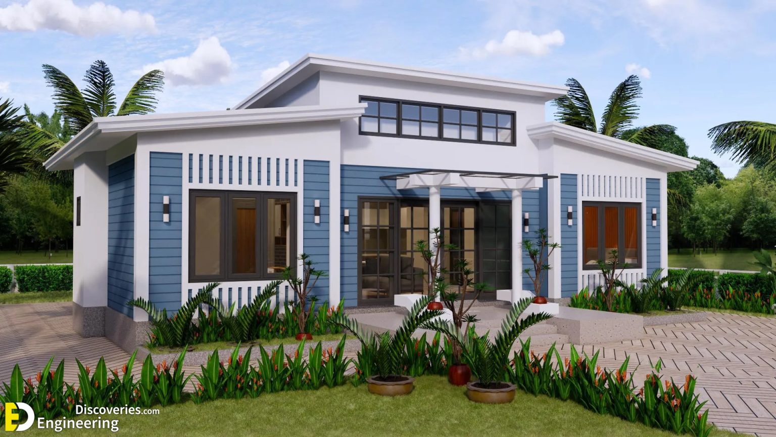 Modern House Plan Design 13.0m × 7.5m With 3 Bedroom | Engineering ...