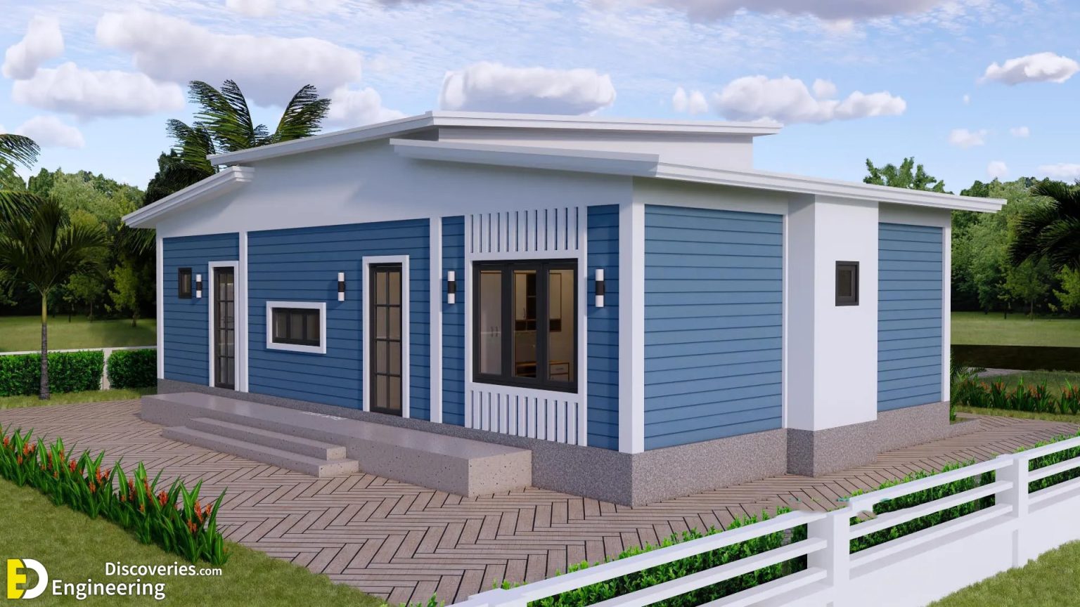 Modern House Plan Design 13.0m × 7.5m With 3 Bedroom | Engineering ...
