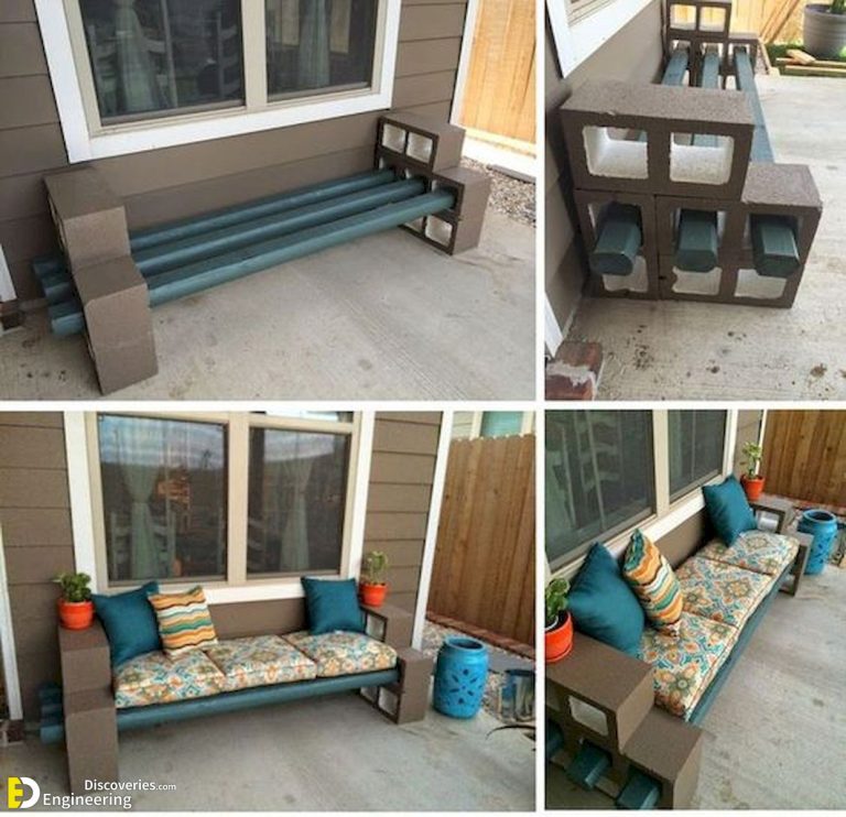 32+ Creative Concrete Block Bench Ideas For Your Garden | Engineering ...