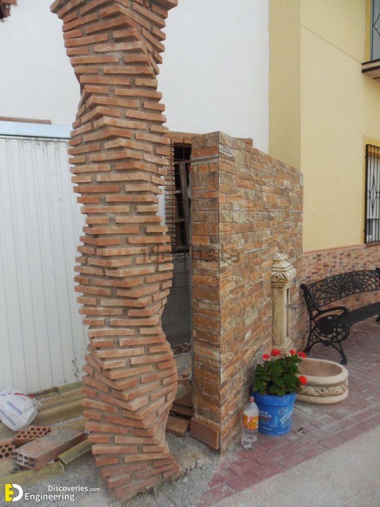 How To Build A Beautiful twisted Brick Column | Engineering Discoveries
