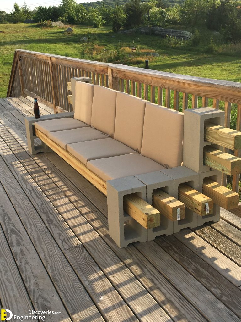 32+ Creative Concrete Block Bench Ideas For Your Garden | Engineering ...