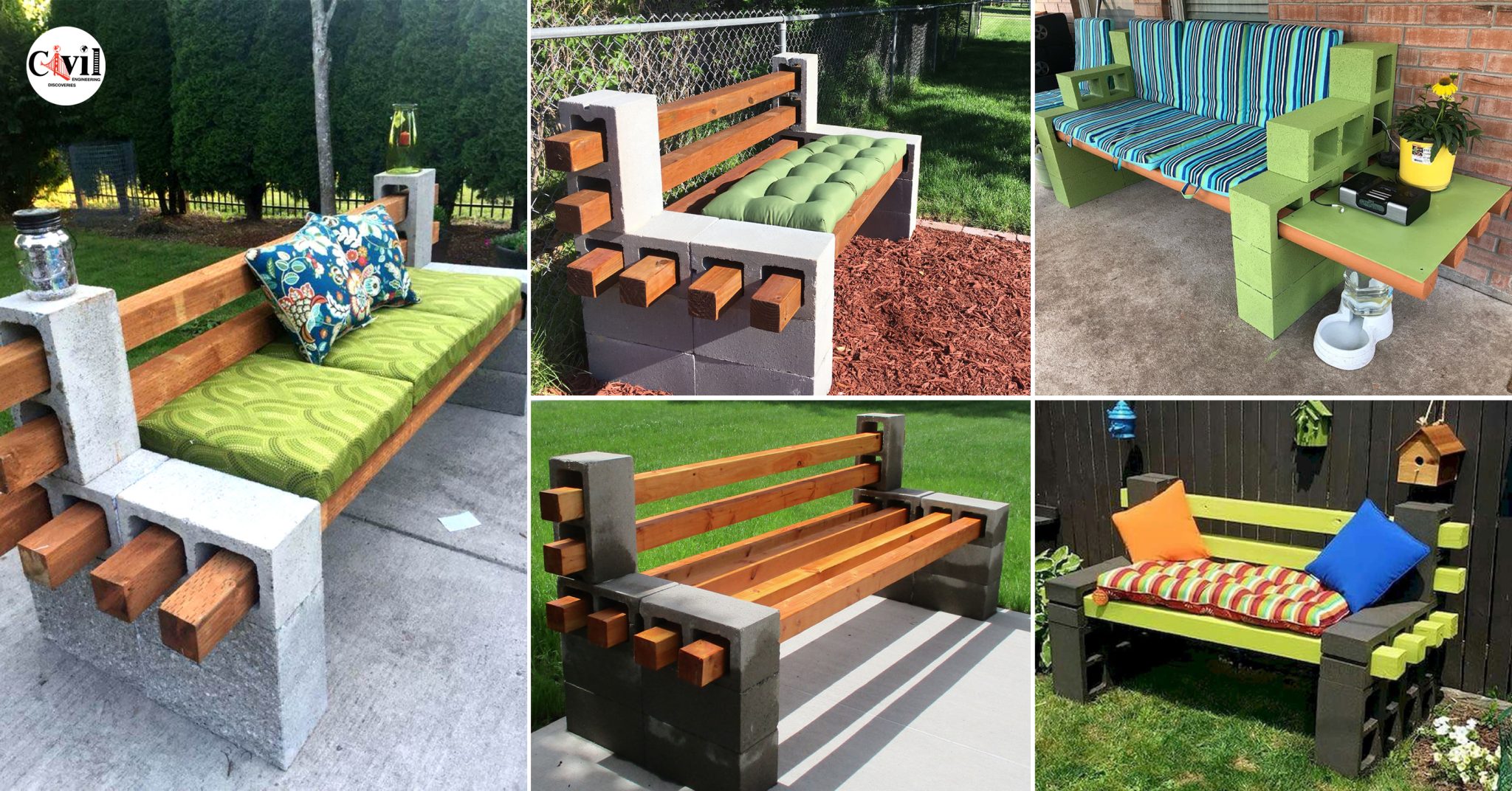 32+ Creative Concrete Block Bench Ideas For Your Garden | Engineering ...