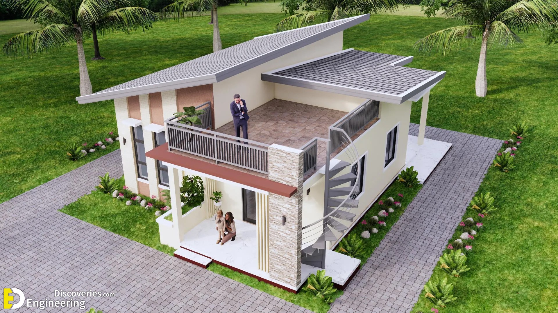 Stunning Simple House Design 8.0m×9.0m With3 Bedroom | Engineering ...