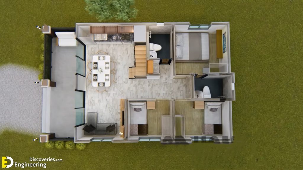 Small House Design Plans 6.5m x 8.5m With 4 Bedroom | Engineering ...