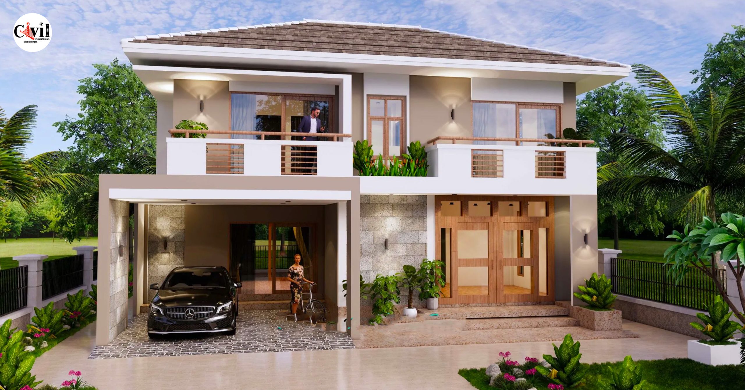 Modern House Design Plan11.5m×9.0m With 3 Bedroom | Engineering Discoveries