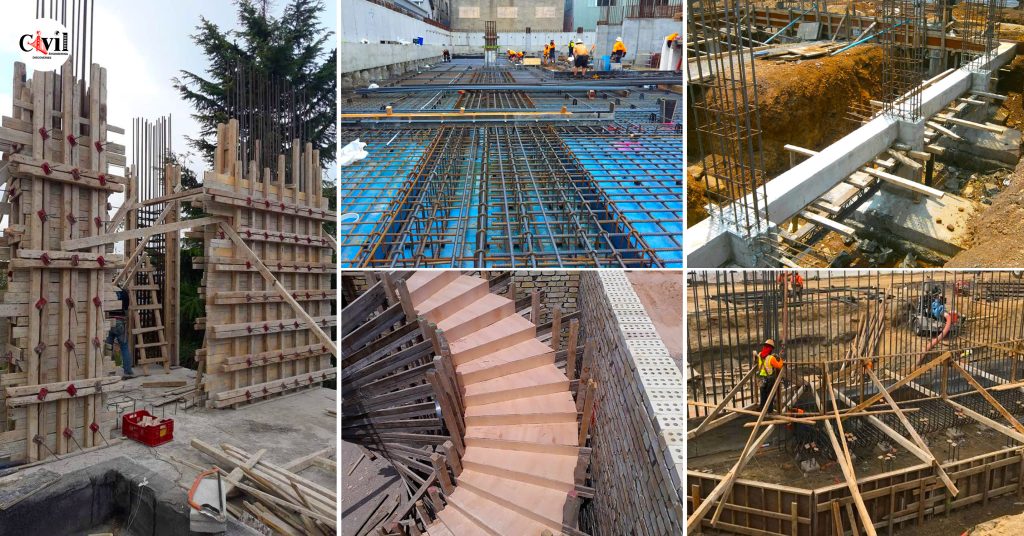 33+ Images RCC Concrete "Footing, Column, Beam, Slab, And Stair Under ...