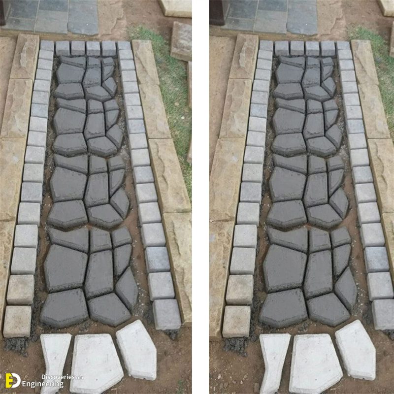 29+ Easy DIY Concrete Walkway Ideas For Your Yard! – Engineering ...