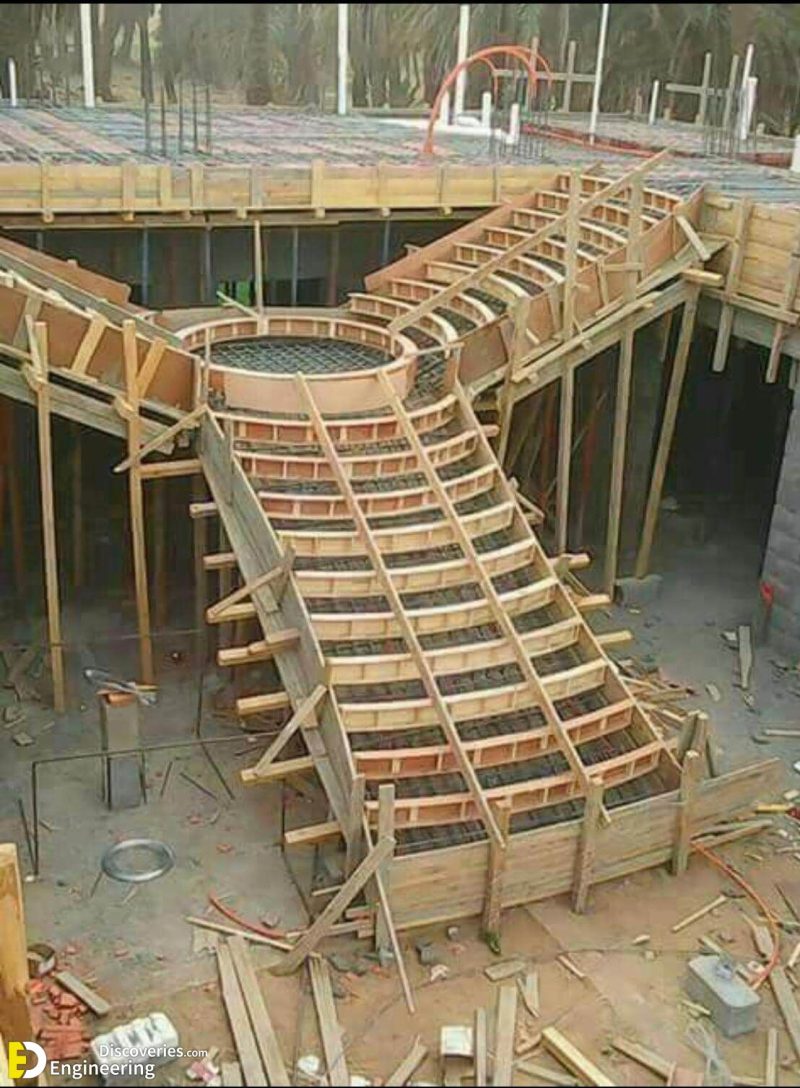 Different Types Of RCC Concrete Stairs Under Construction | Engineering ...