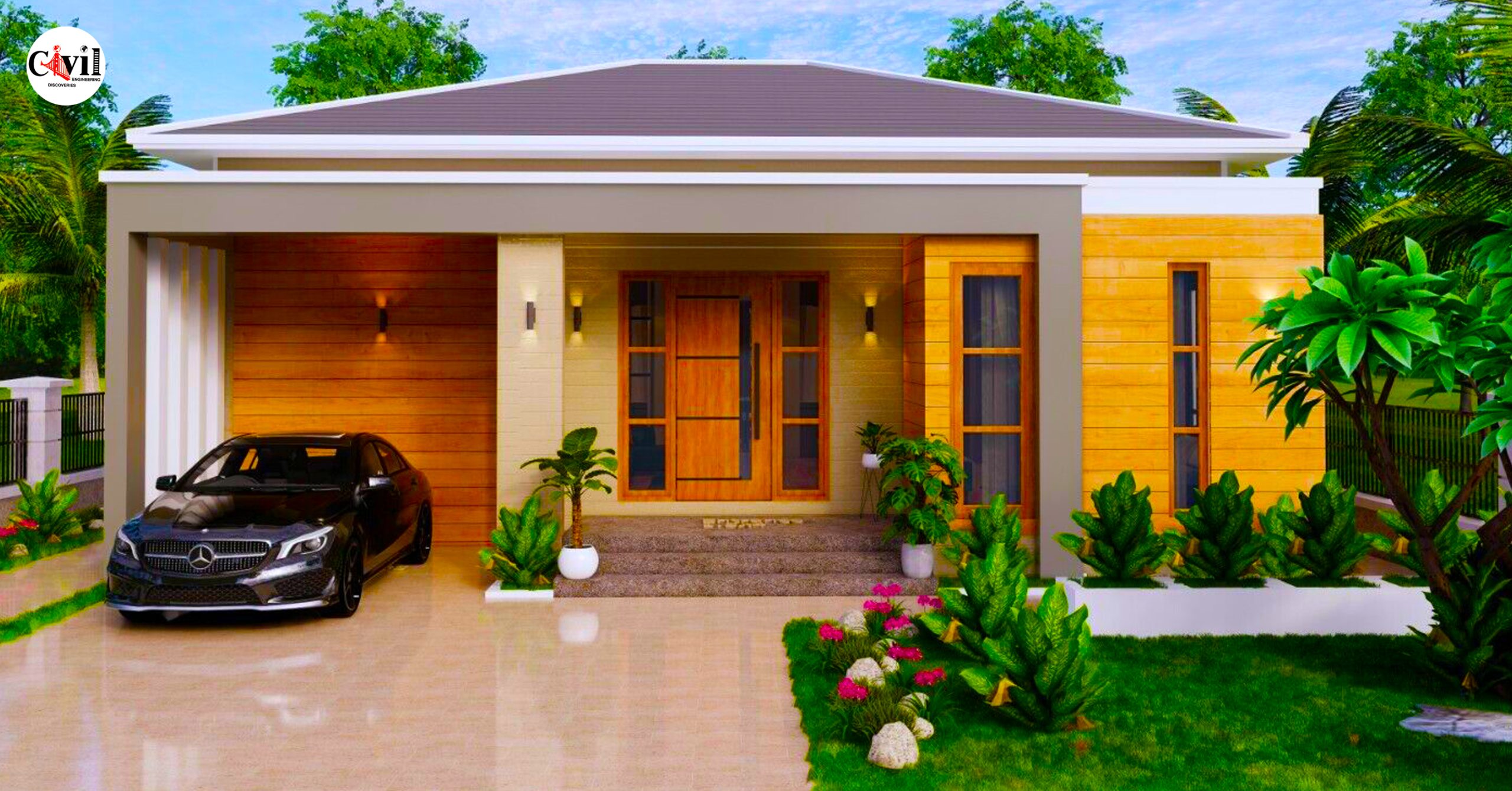 Modern House Design Plan11.0m x 11.0m With 3 Bedroom – Full Plan ...