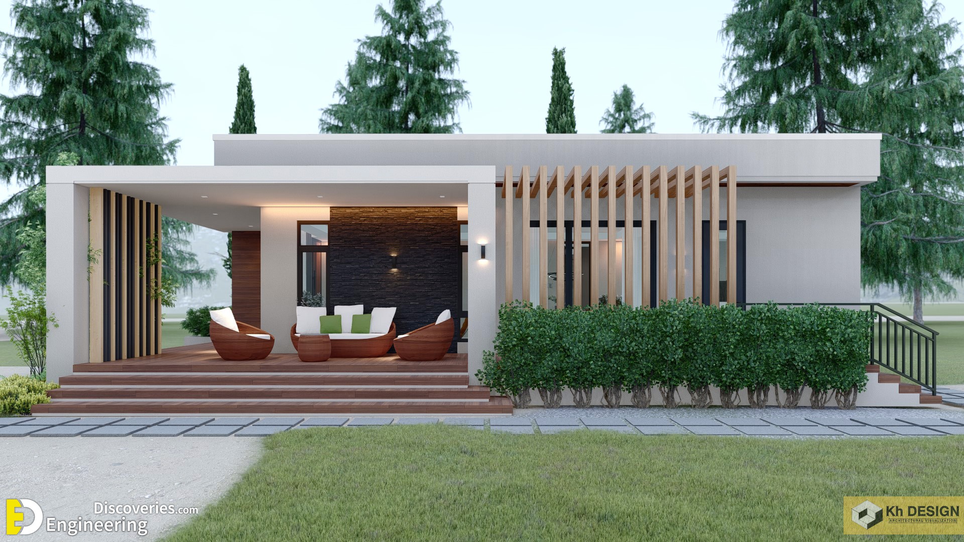 Elegant Bungalow House Design 10.5m x 14.0m 3 Bedroom – Full Plan ...