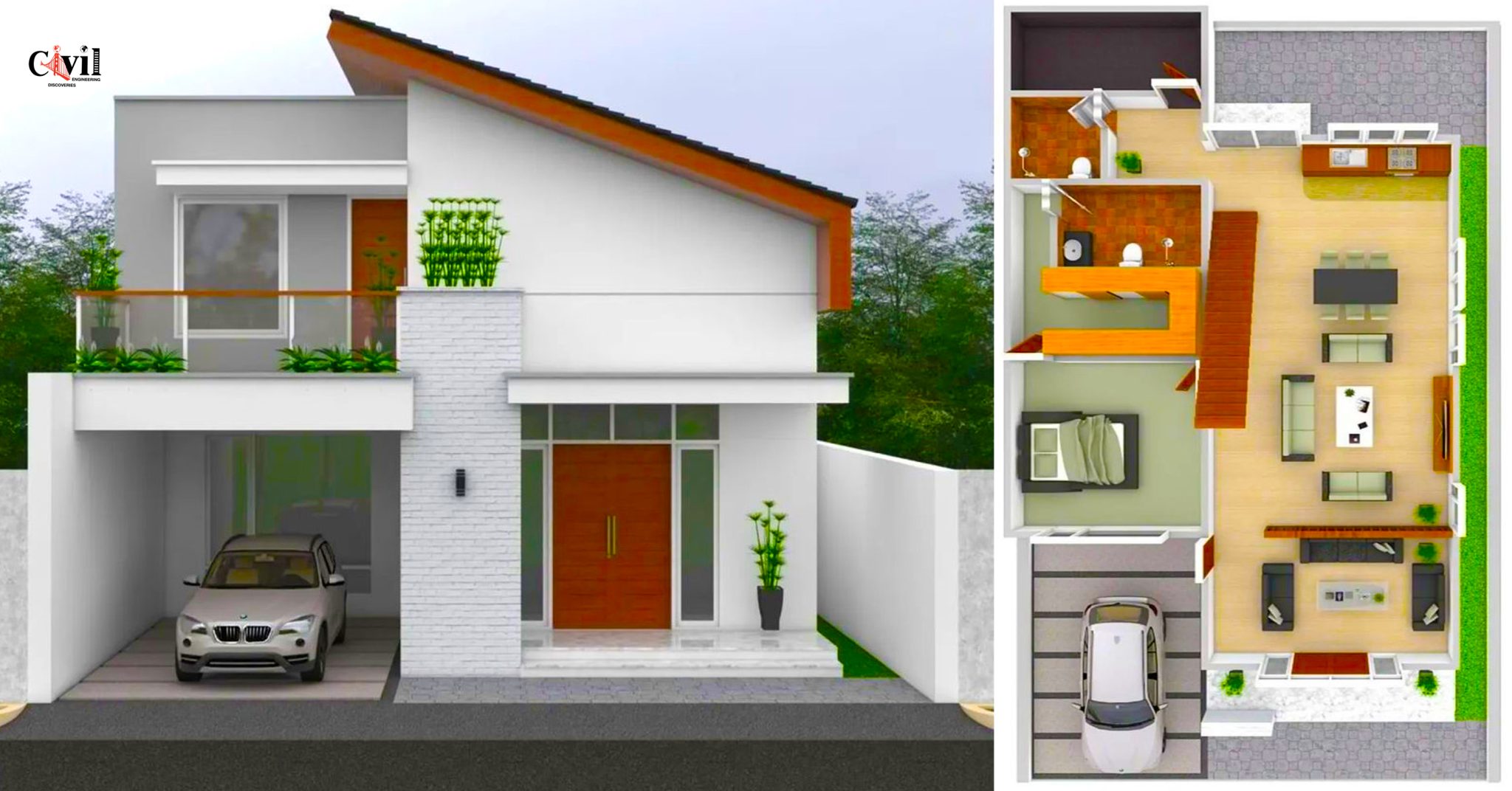Modern-Two Storey House Design 10.0m x 18.0m With 3 Bedroom – Full Plan ...