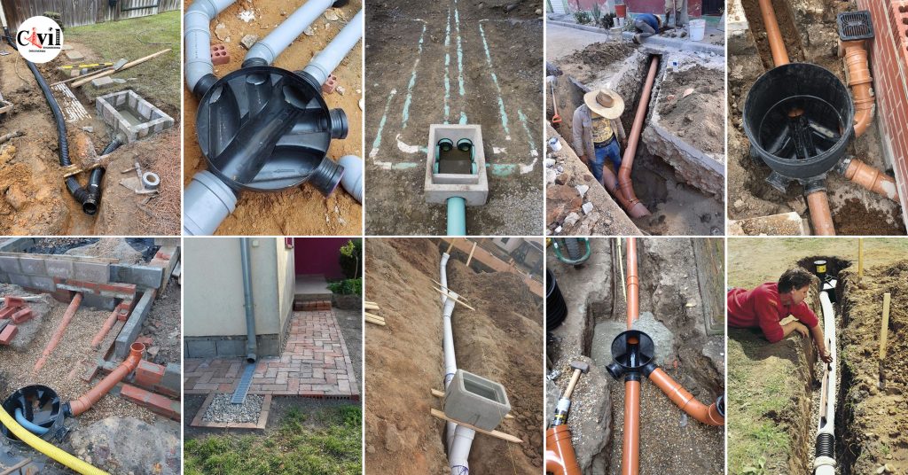 Underground Drainage System Installation.