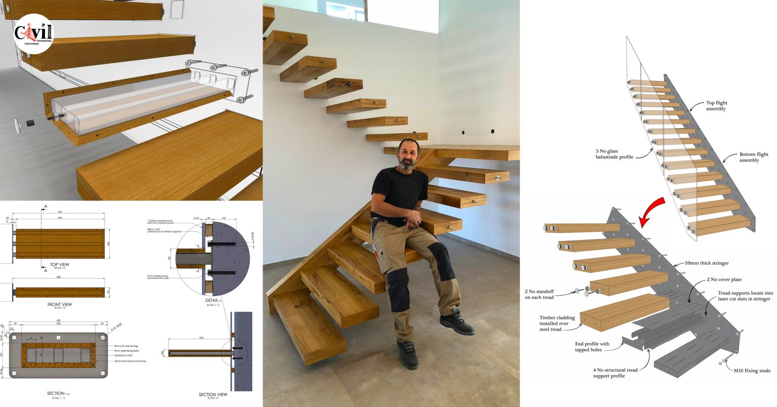 Step-by-Step Guide To Building Cantilevered Stairs – Engineering ...