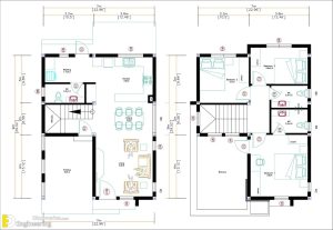 Two-Storey House Design Plans 7.0m x 9.0m With 3 Bedroom