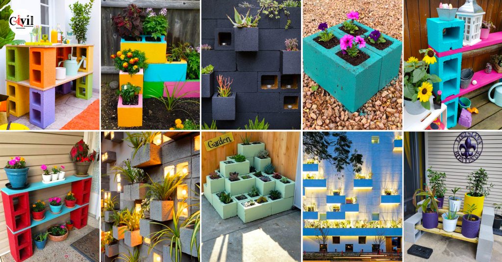 Creative And Easy Garden Decorating Ideas With Concrete Blocks ...