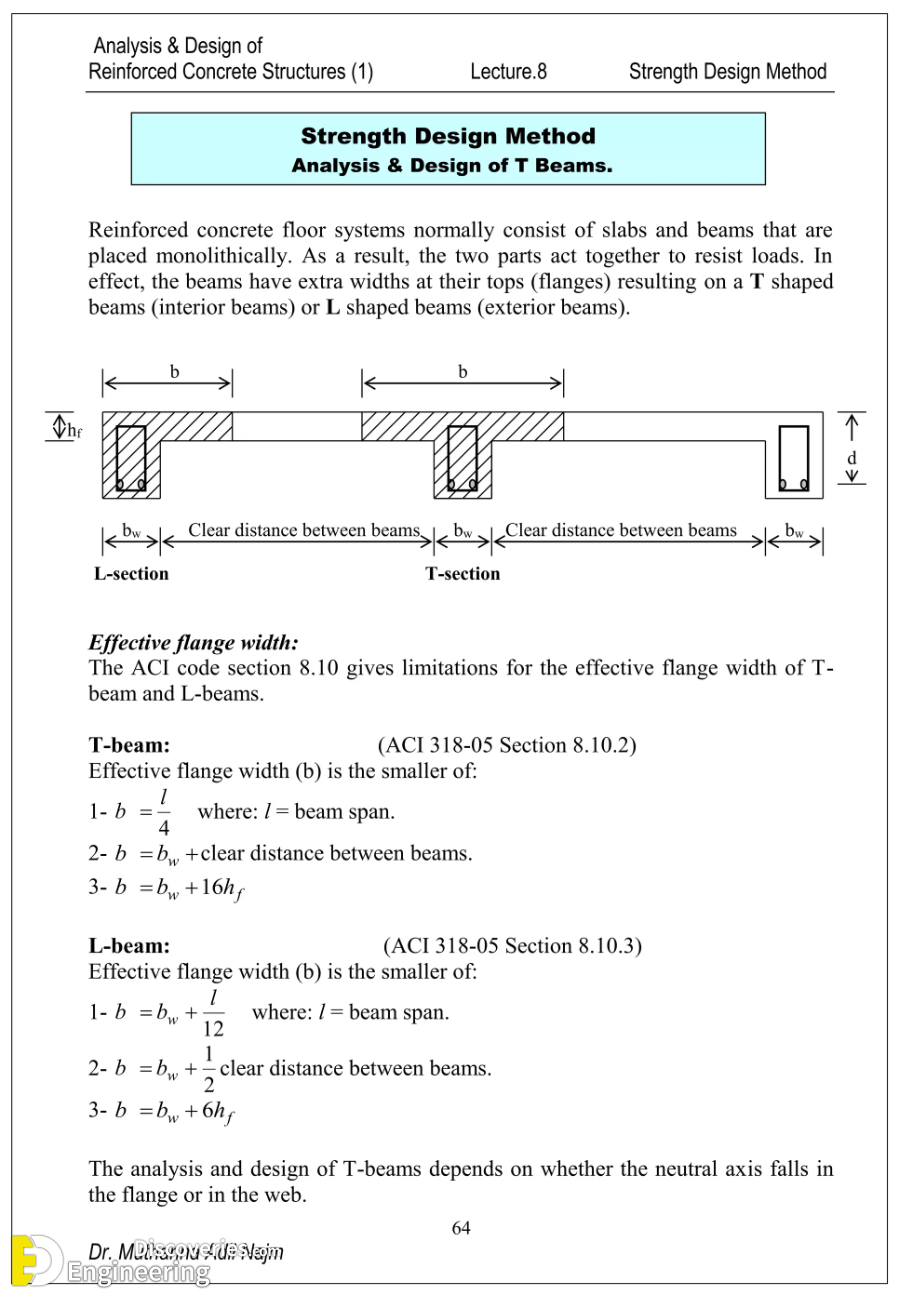 Analysis And Design Of Reinforced Concrete T-beams And L-beams ...