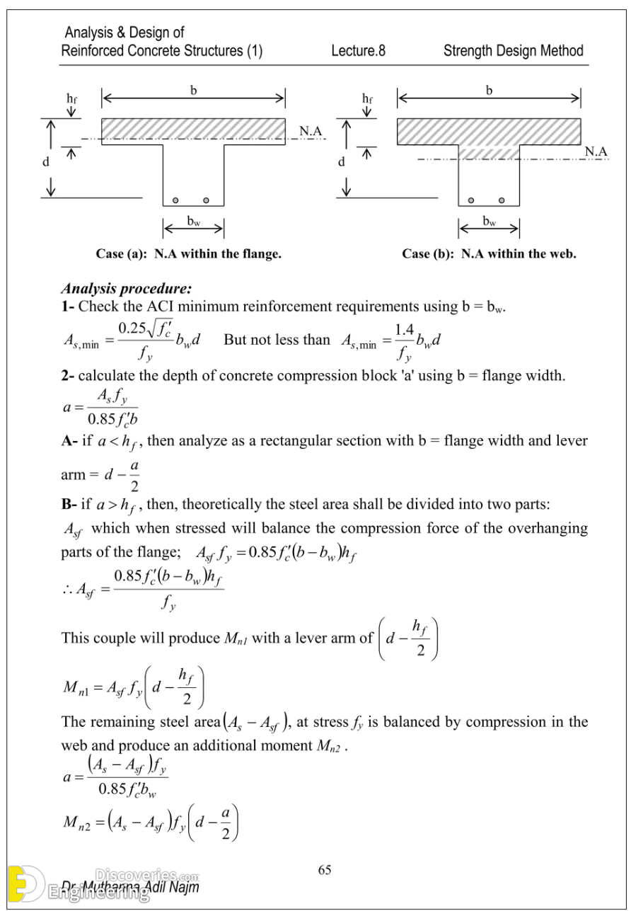 Analysis And Design Of Reinforced Concrete T-beams And L-beams ...