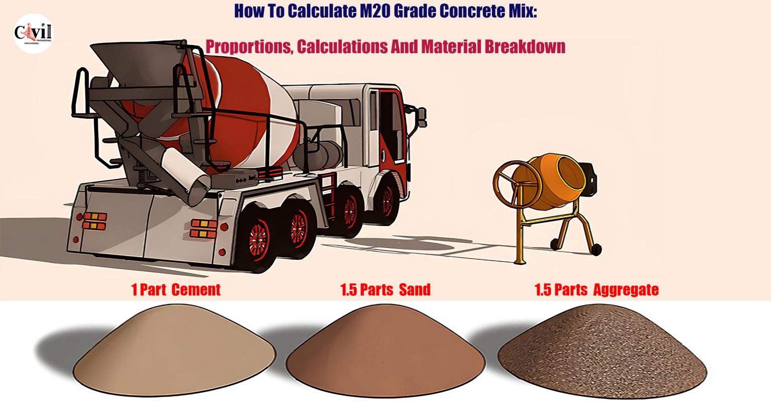 How To Calculate M20 Grade Concrete Mix: Proportions, Calculations And ...