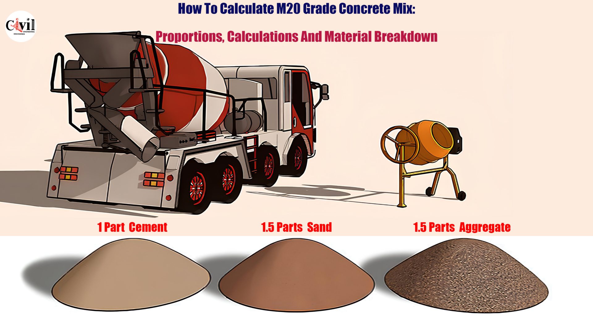 How To Calculate M20 Grade Concrete Mix: Proportions, Calculations And ...